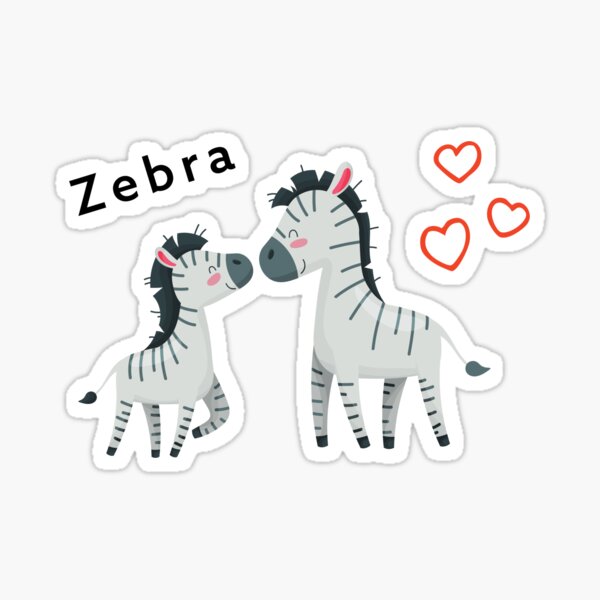"Cartoon Baby Zebras" Sticker by Tomward23 | Redbubble