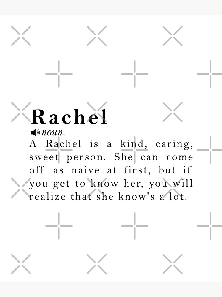 "Rachel Name Definition Meaning" Poster by peachyline | Redbubble