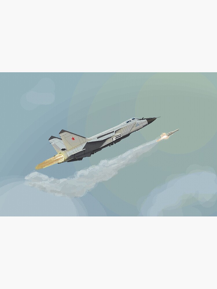 "Mig-31 Jet | Low Res" Sticker for Sale by mondomando | Redbubble