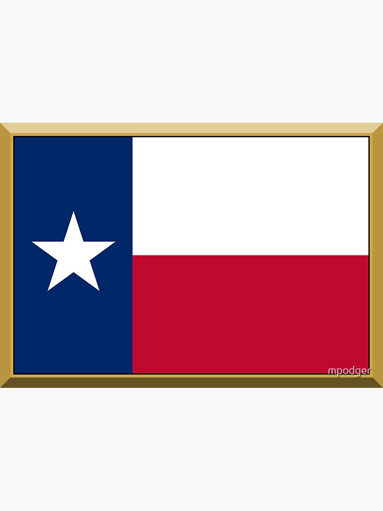 "Texas Flag Gifts, Masks, Stickers & Products (GF)" Sticker by mpodger ...