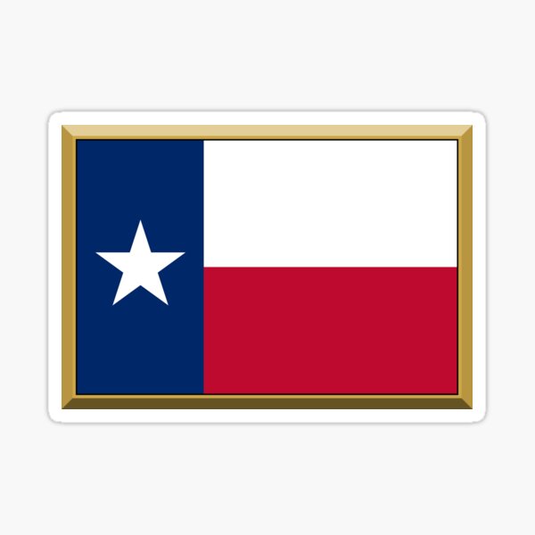 "Texas Flag Gifts, Masks, Stickers & Products (GF)" Sticker by mpodger ...