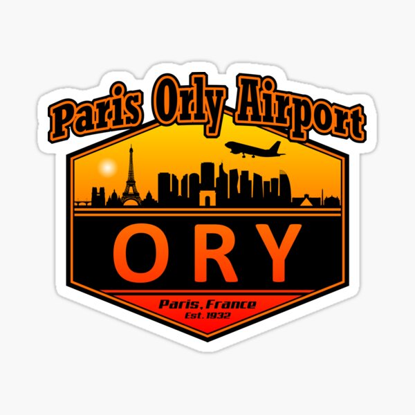 "Paris Orly Airport Code" Sticker by Tundra300 | Redbubble