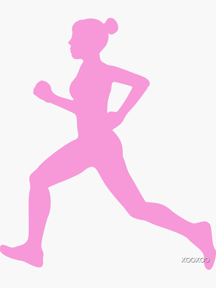 " Running Girl Pastel Pattern" Sticker for Sale by XOOXOO | Redbubble
