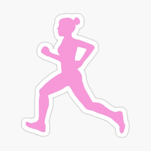 " Running Girl Pastel Pattern" Sticker for Sale by XOOXOO | Redbubble