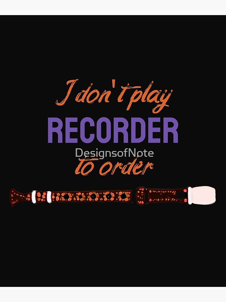 Póster «No toco la grabadora por encargo» de DesignsofNote | Redbubble