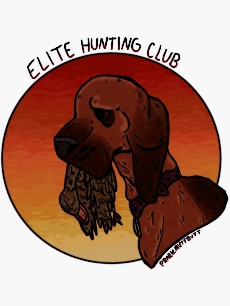 "Elite Hunting Club " Sticker for Sale by SkullRaptor | Redbubble