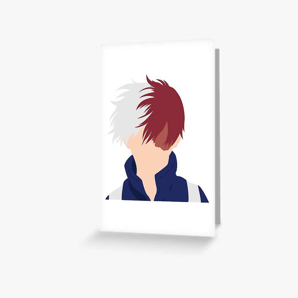 "Shoto Todoroki minimalistic face bnha mha" Greeting Card for Sale by ...