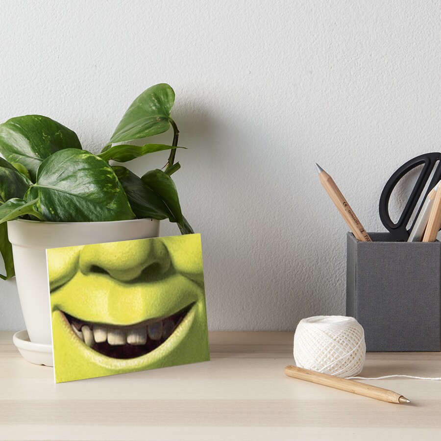 "Shrek Face " Art Board Print for Sale by lerob7403 | Redbubble
