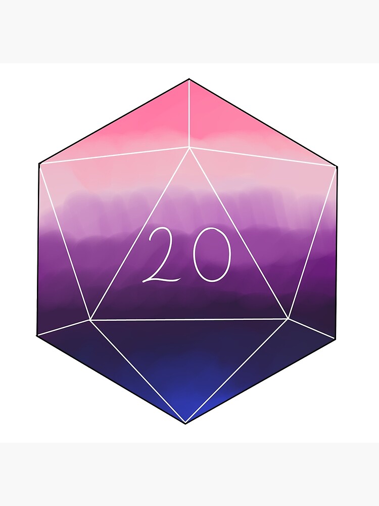 "Gender-Fluid Flag D20" Poster for Sale by GreenDemonTea | Redbubble