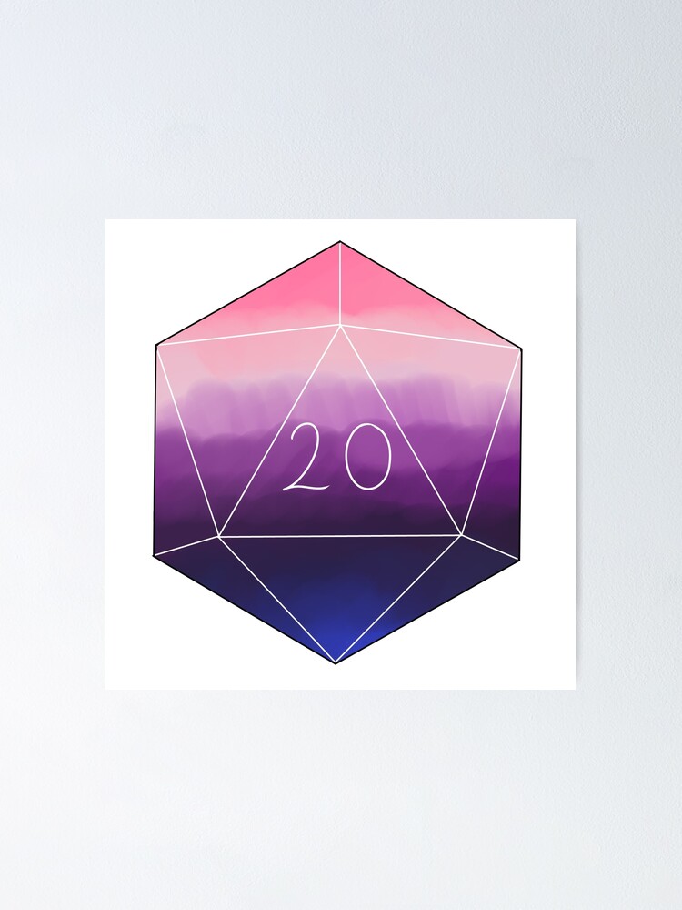 "Gender-Fluid Flag D20" Poster for Sale by GreenDemonTea | Redbubble