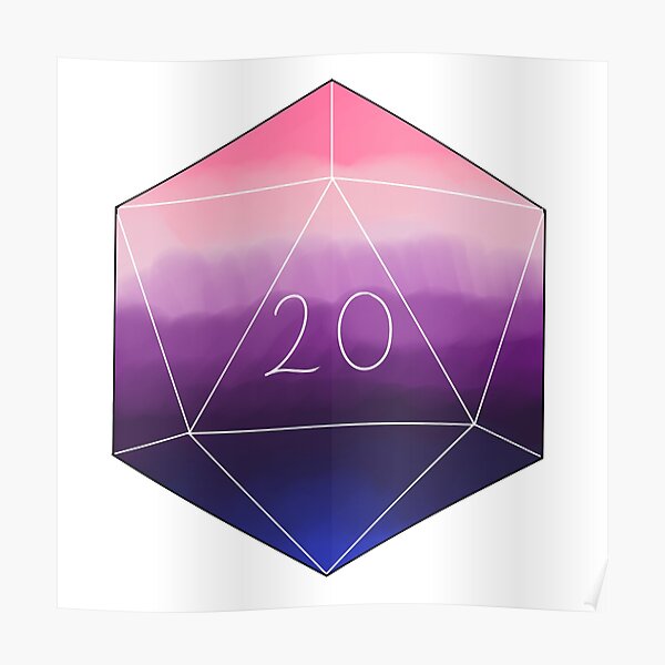 "Gender-Fluid Flag D20" Poster for Sale by GreenDemonTea | Redbubble
