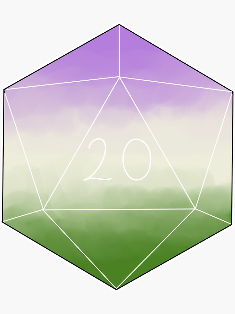 "Gender-Queer Flag D20" Sticker for Sale by GreenDemonTea | Redbubble