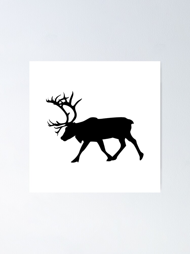 "Elk Stag bull buck silhouette black" Poster by FrolicswithDogs | Redbubble