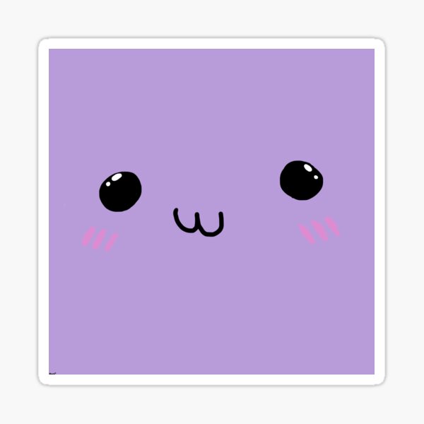 "Purple Uwu face " Sticker by sarahHollowX | Redbubble