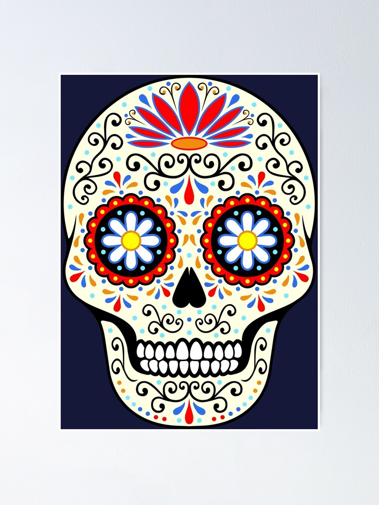 "sugar skull" Poster by PerlaV | Redbubble