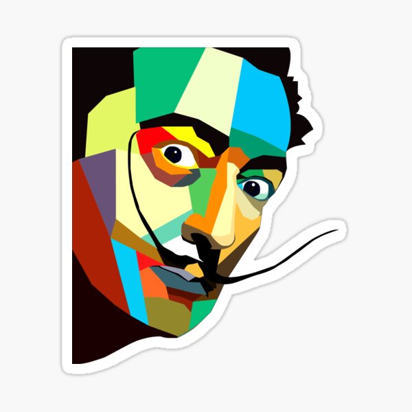 " Salvador Dali" Sticker for Sale by JoesGarage1979 | Redbubble