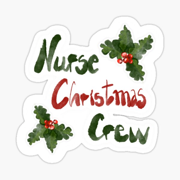 "Emergency Crew Nurse Christmas Crew" Sticker for Sale by StickerToopia ...