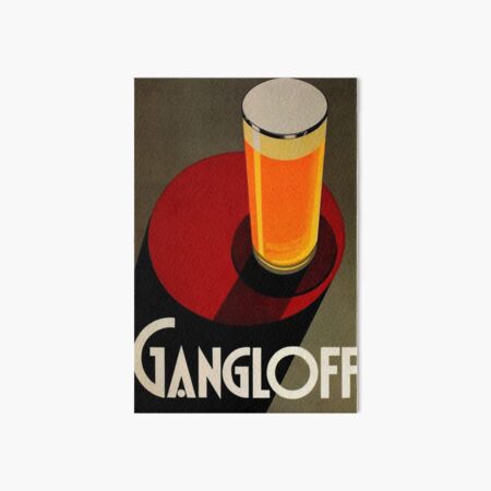 "Vintage Red Gangloff Beer Big Glass Light Ale Lager Pilsen Advertising ...
