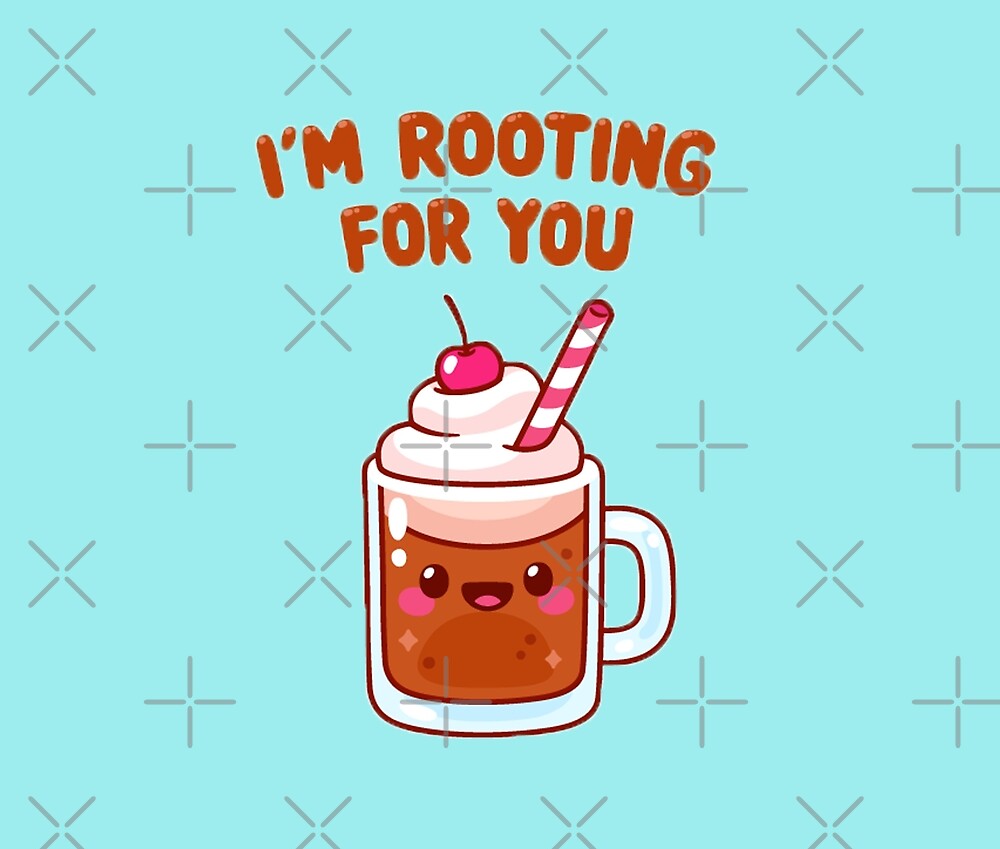 "I'm Rooting For You Root Beer Cartoon Pun" by 14Smith15 | Redbubble