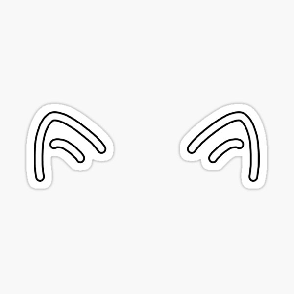 "Cute cat ears minimalist design" Sticker by Darkmatter99 | Redbubble