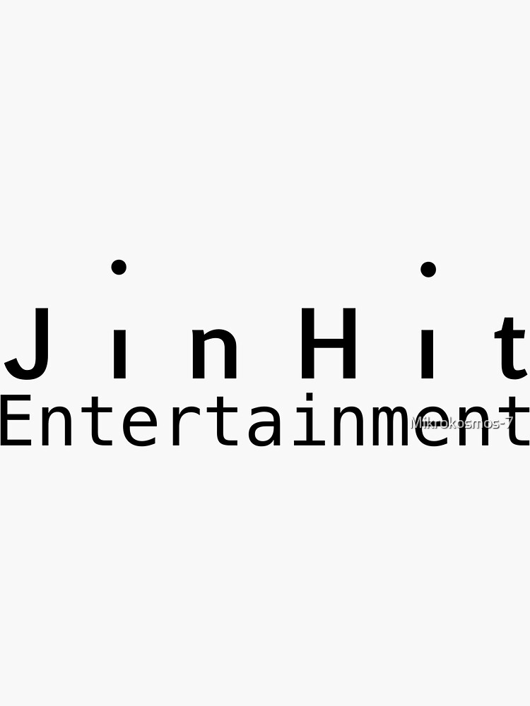 "JinHit entertainment " Sticker for Sale by Mikrokosmos-7 | Redbubble
