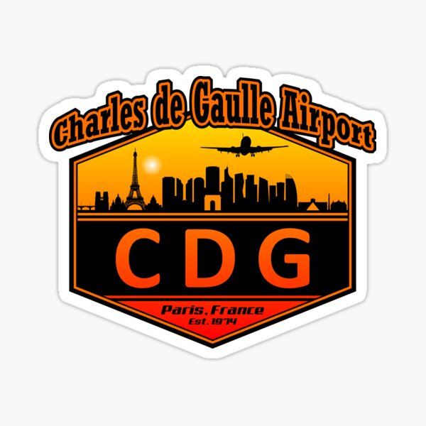 "Charles de Gaulle Airport Code" Sticker for Sale by Tundra300 | Redbubble