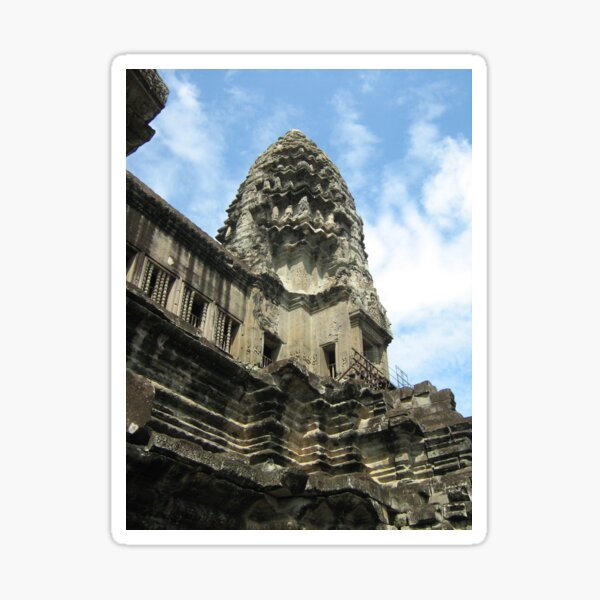"Angkor Wat (Cambodia) Single Spire Main Temple Complex" Sticker by ...