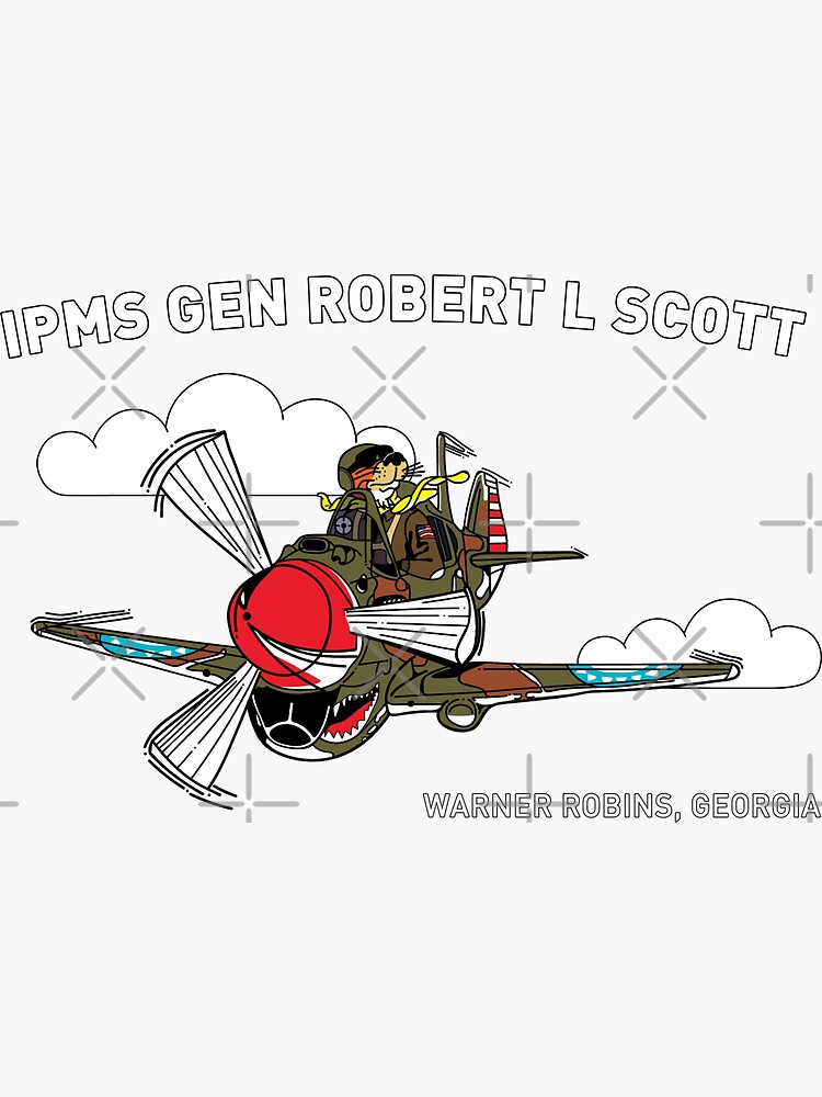 "IPMS Gen. Robert L. Scott" Sticker for Sale by JC Bear | Redbubble