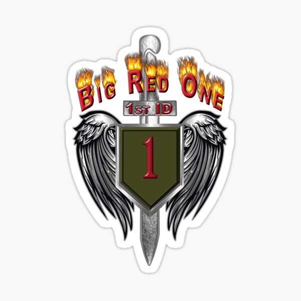 "1st Infantry Division “Big Red One”" Sticker by SoldierAlways | Redbubble