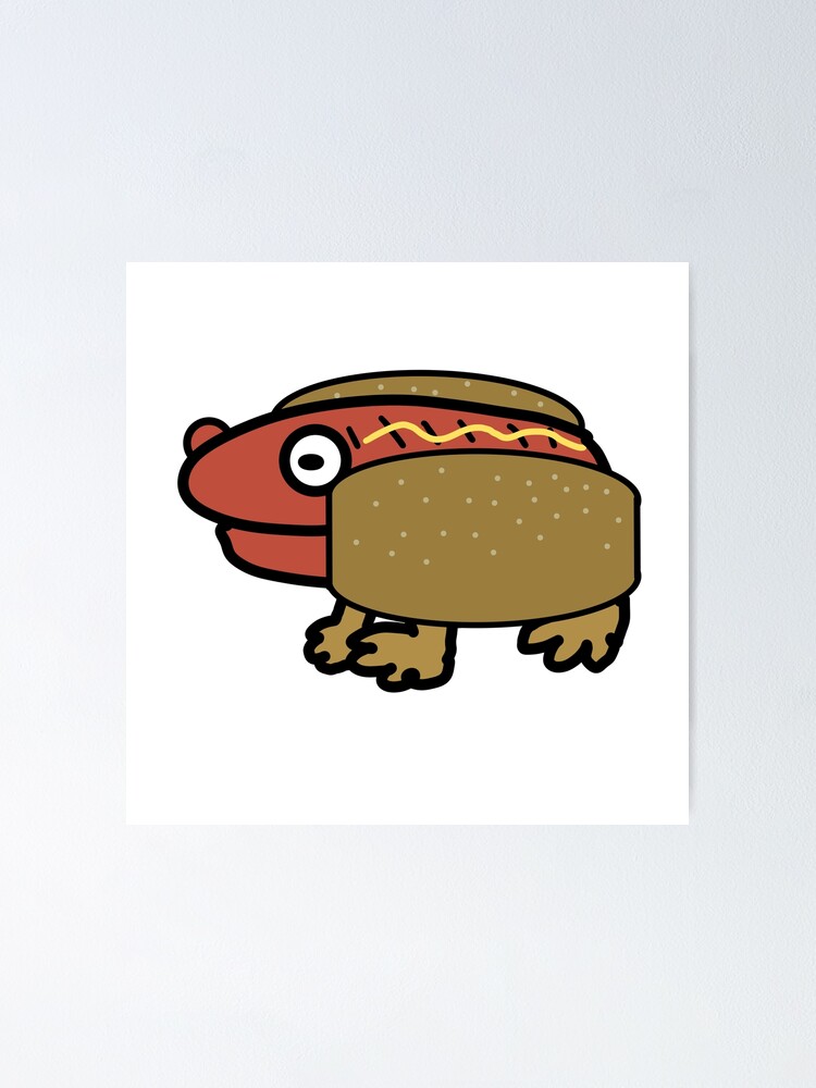 "Hot Dog Frog" Poster for Sale by firstroundpixel | Redbubble