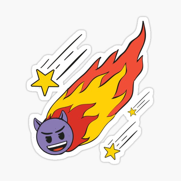 "emoji Meteor" Sticker by Tahat-Atakor | Redbubble