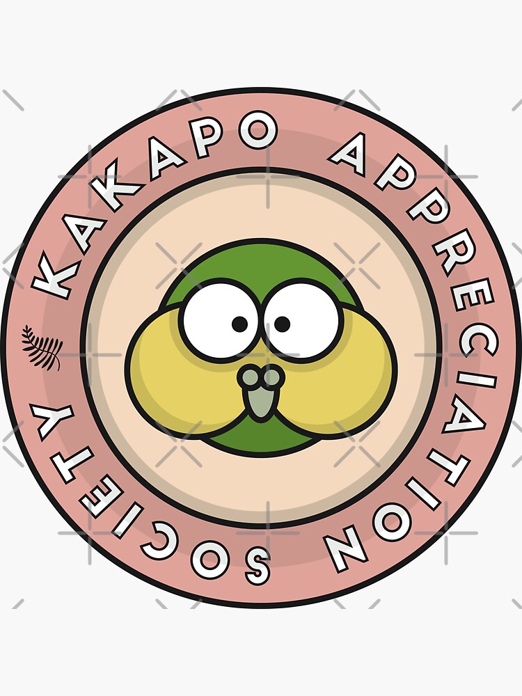 "Kakapo Appreciation Society (Pink)" Sticker for Sale by InkTheMoon ...
