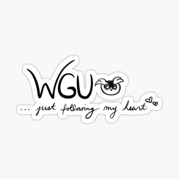 "WGU - Just following my heart.." Sticker for Sale by Pixibliss21 ...