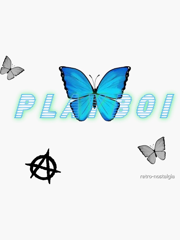 "Playboi Butterfly Aesthetic " Sticker for Sale by retro-nostalgia ...