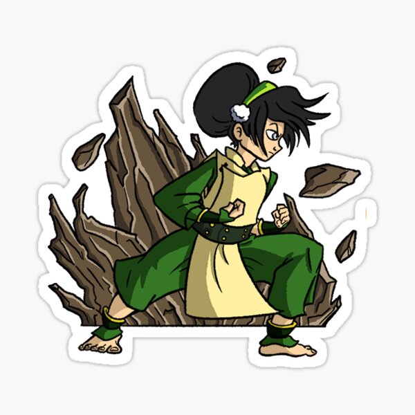"Toph Avatar" Sticker for Sale by Ajdep | Redbubble