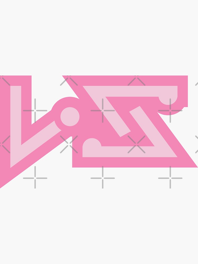 "Diagonal Lines & Circles Geometric Pattern – Pink" Sticker by ...