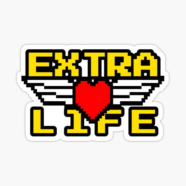 "Extra Life Heart" Sticker for Sale by Kolsab | Redbubble