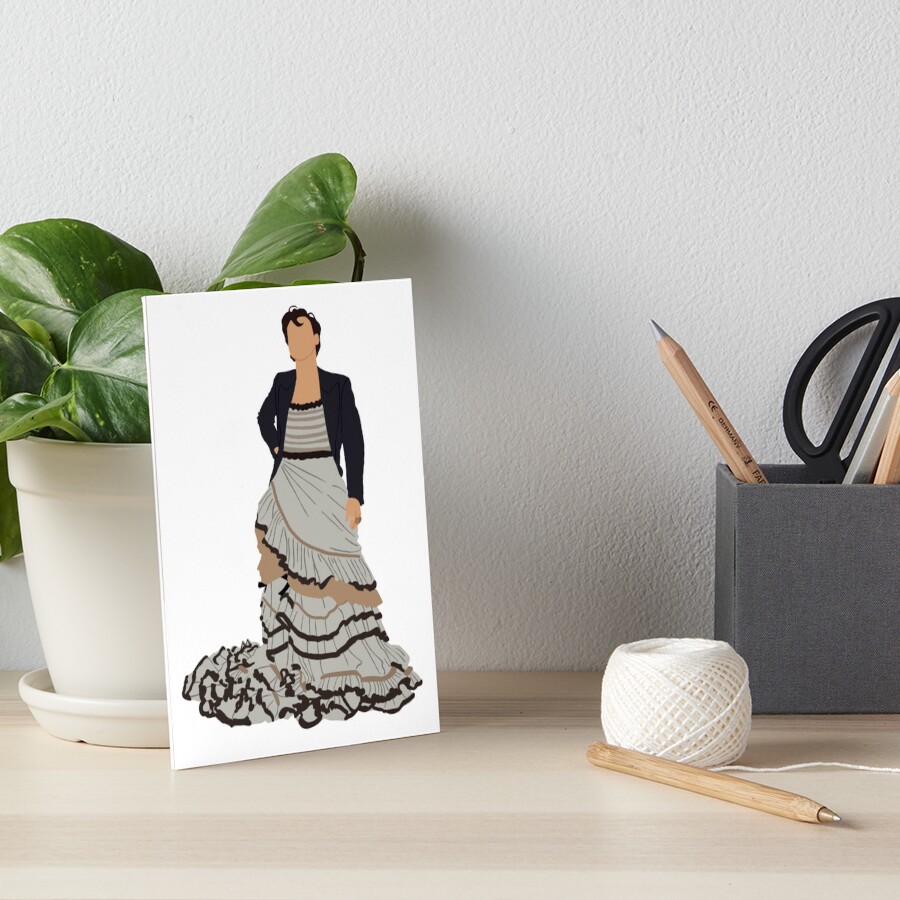 "Harry Styles Vogue dress photoshoot sticker" Art Board Print for Sale ...