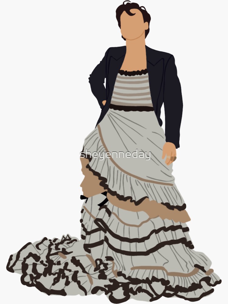 "Harry Styles Vogue dress photoshoot sticker" Sticker by sheyenneday ...