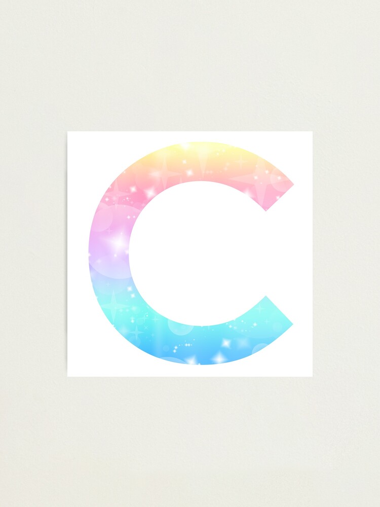"The Letter C - Monogram in Kawaii Magical Unicorn Sparkle Pattern ...