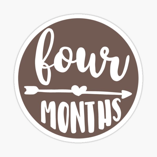 "Four Months Baby Milestones" Sticker for Sale by anagoldpez | Redbubble