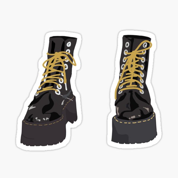 "Dr. Martens black boots shoes aesthetic" Sticker for Sale by raphaelcb ...
