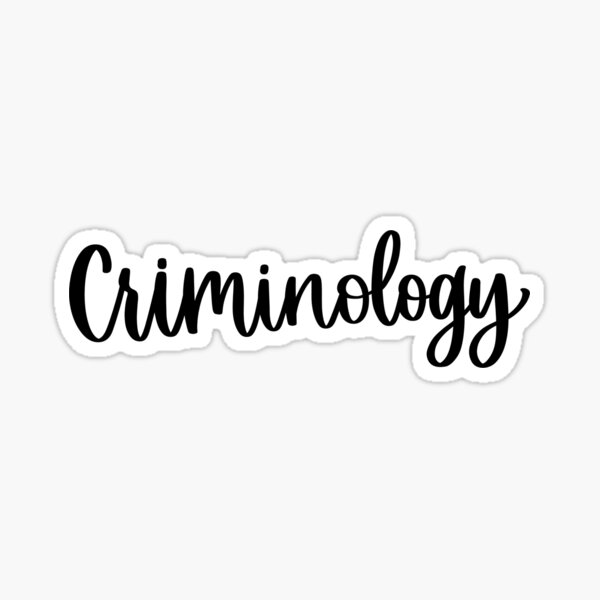 "Criminology - Folder/Binder" Sticker for Sale by RT-Lettering | Redbubble