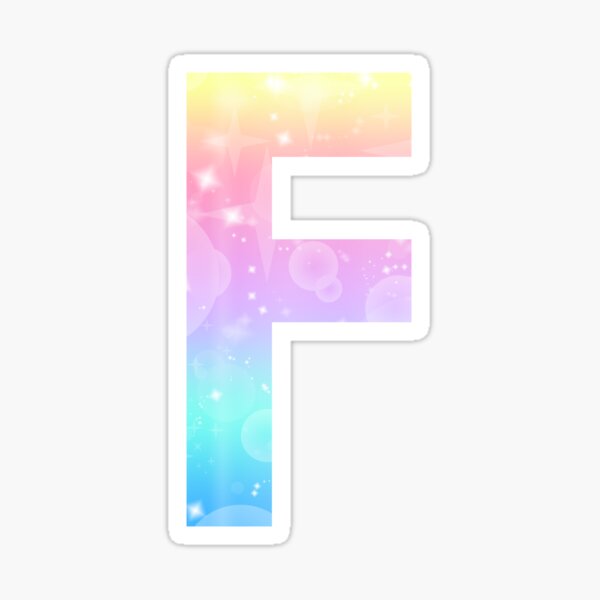 "The Letter F - Monogram in Kawaii Magical Unicorn Sparkle Pattern ...