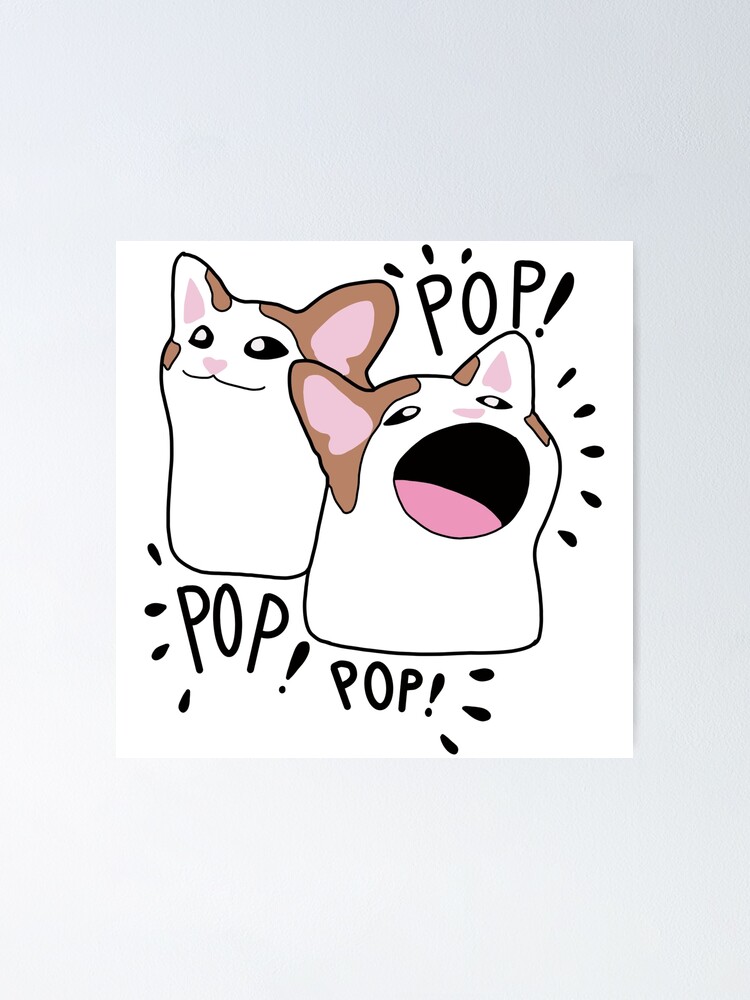 "Pop cat | Pop cat click " Poster by ShinyDesignss | Redbubble