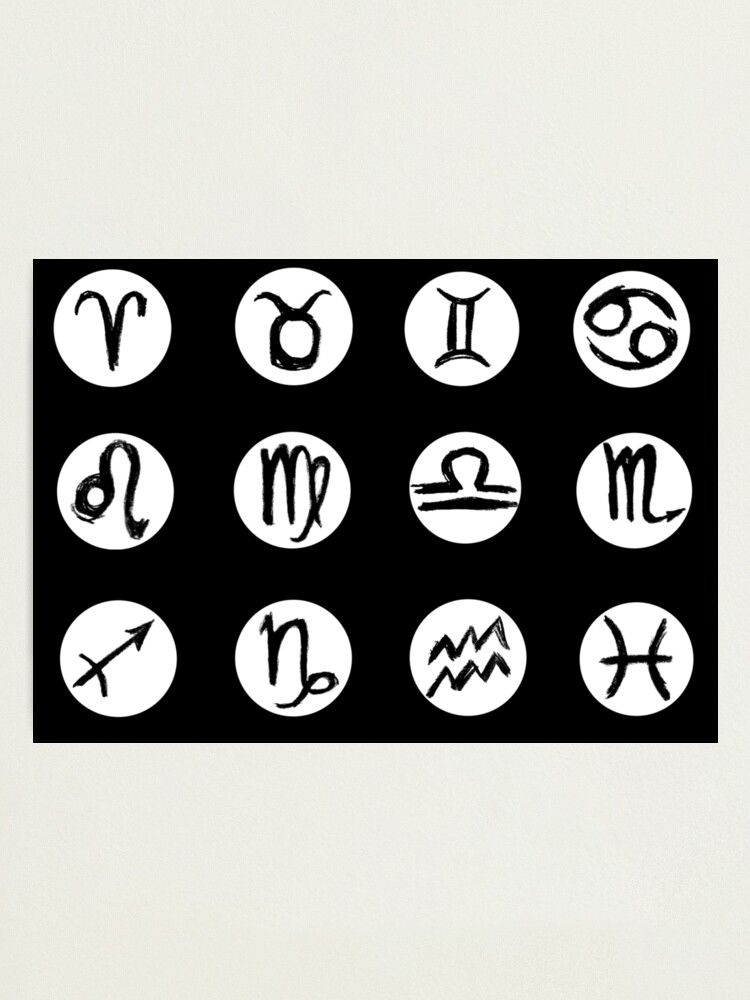 Hand drawn zodiac symbols - Horoscopeaz.com