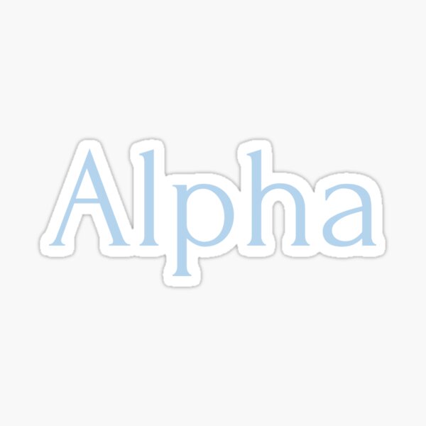 "alpha" Sticker by cgarrison23 | Redbubble