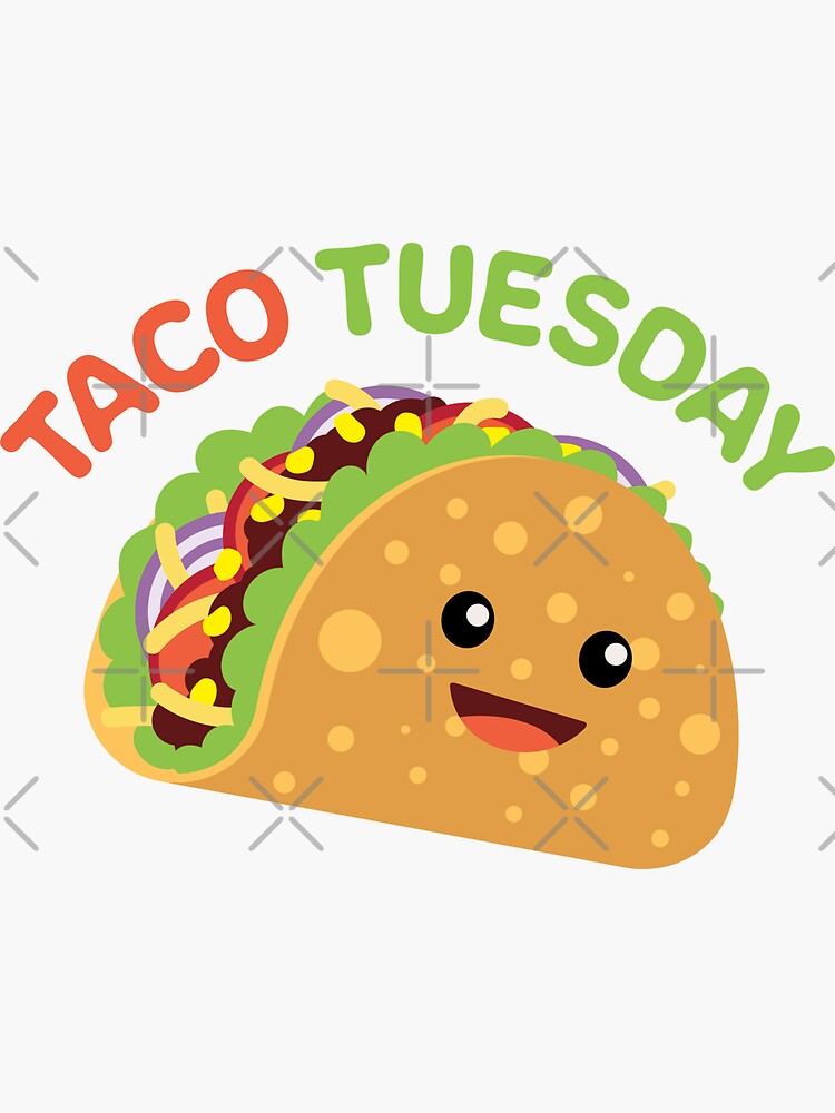 "Taco Tuesday Sticker" Sticker for Sale by sundae-artisan | Redbubble