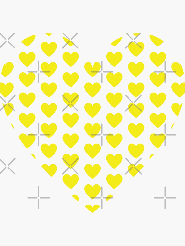 "small yellow hearts" Sticker by TiffanyWoo | Redbubble