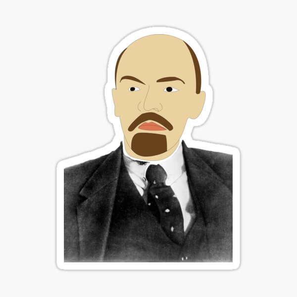 "Mixed Media Lenin" Sticker for Sale by liz-awesomeness | Redbubble
